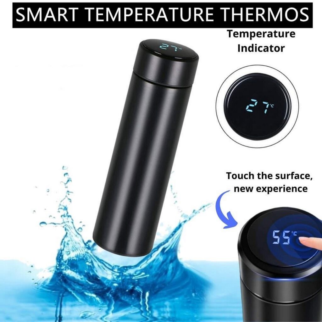 500ML Smart Thermos Water Bottle Led Digital Temperature Display ...